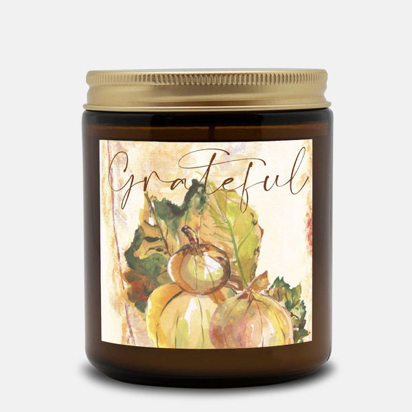 Soy Wax Hand-Poured Thanksgiving Grateful Fall Candle (9 oz) - Dreams ...